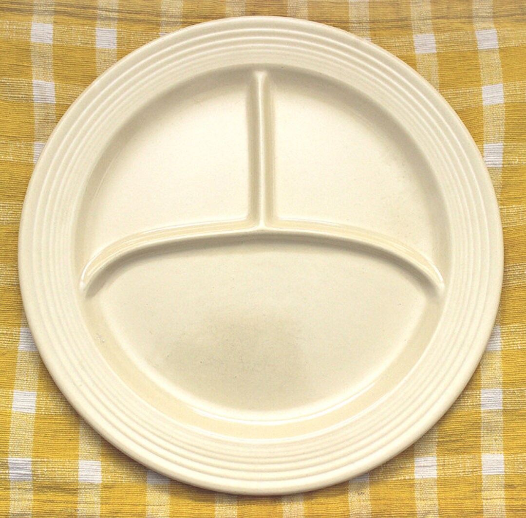 Vintage Fiestaware Divided Plate 3 Compartment Dish 10.5 Inches Old ...
