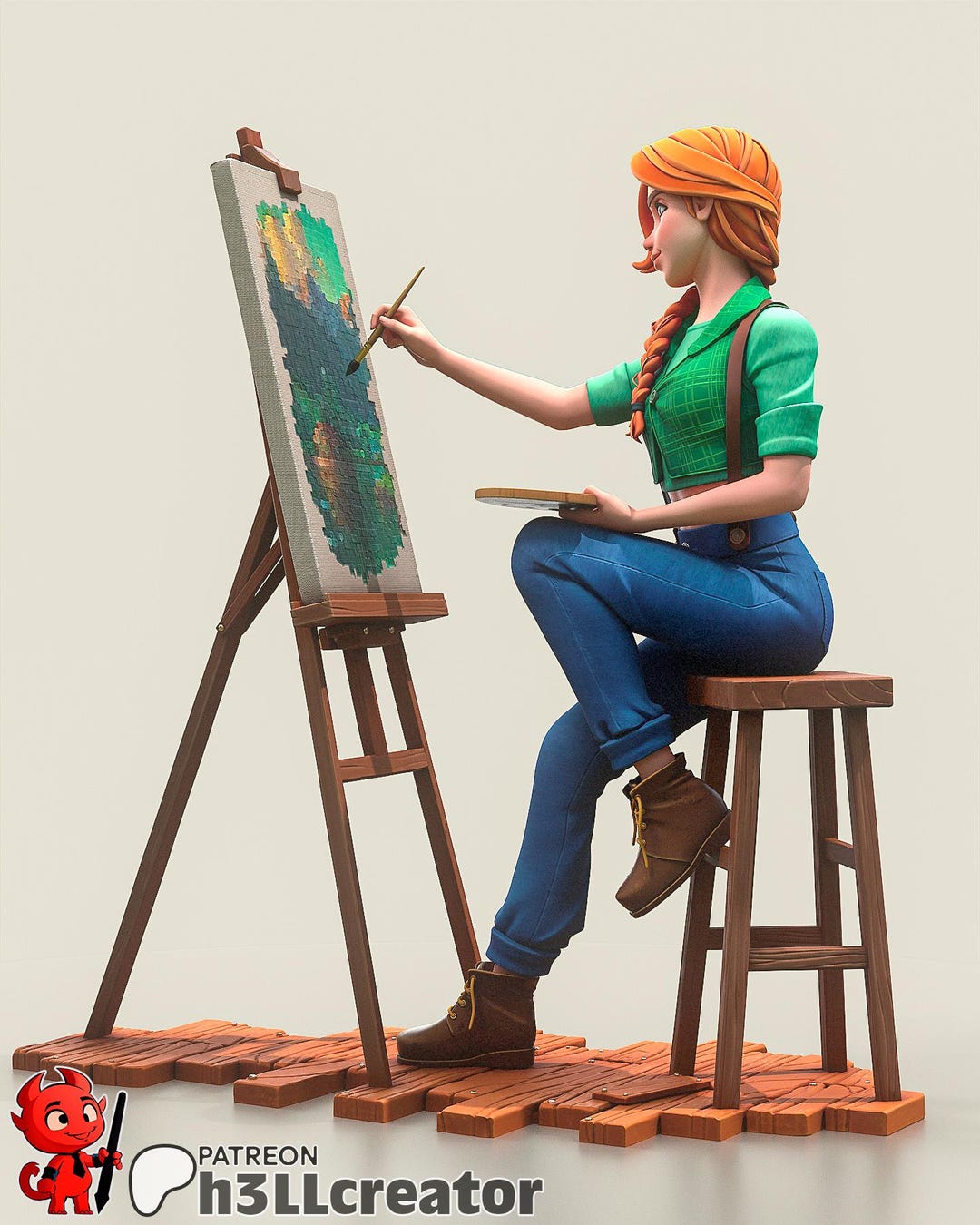 Leah - Stardew Valley - Resin Statue - Display Figurine - Unpainted ...
