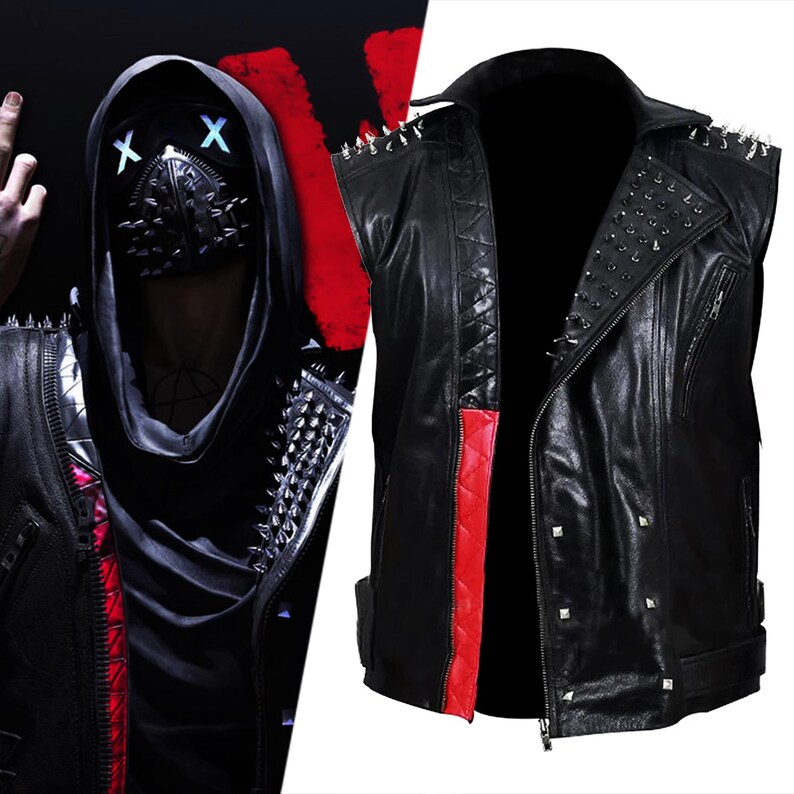 Watch Dogs Legion Wrench Vest, Handmade Leather Vest, Ideal Gift for ...