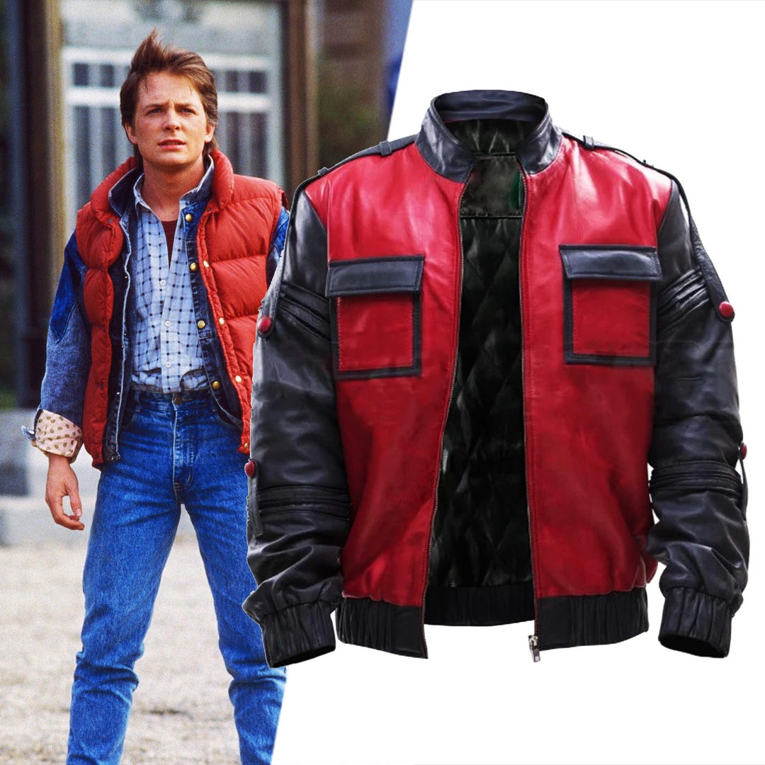 Marty Mcfly 2 Leather Jacket, Stylish Leather Jacket for Everyday Wear ...