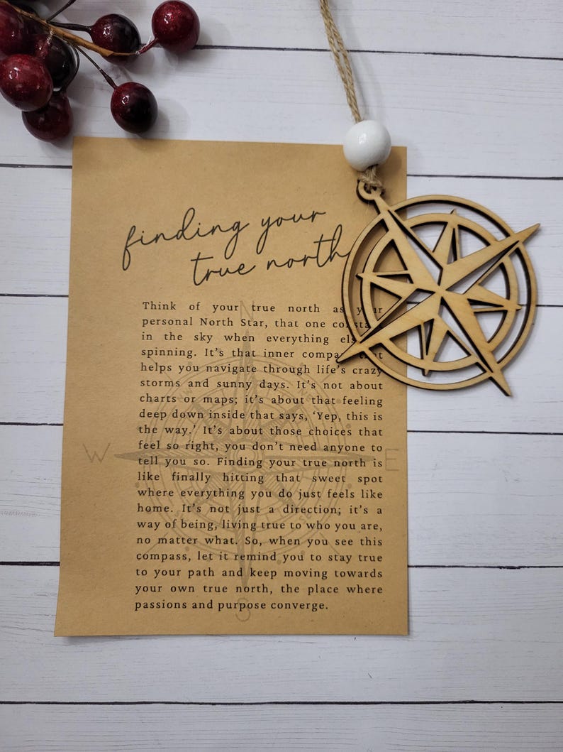 Compass Story Ornament - Finding Your True North Inspirational Gift - Etsy