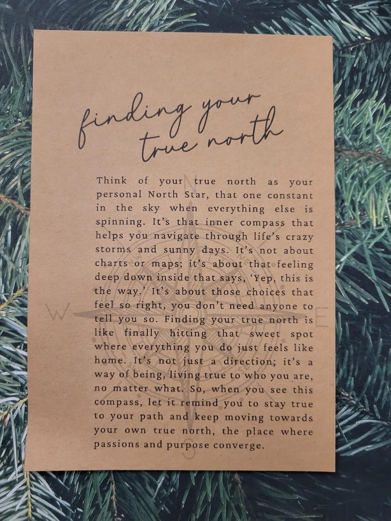Compass Story Ornament - Finding Your True North Inspirational Gift - Etsy