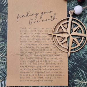 Compass Story Ornament - Finding Your True North Inspirational Gift - Etsy