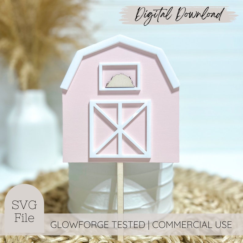 Barn Cake Topper Digital Download SVG Laser File - Etsy