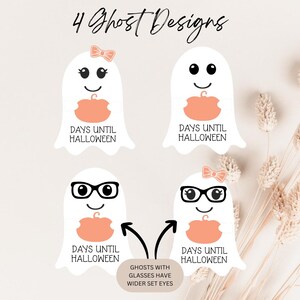 Cute Ghost Halloween Countdown Calendar SVG - Etsy