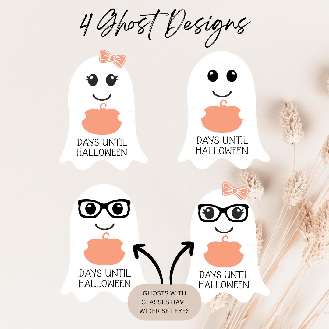 Cute Ghost Halloween Countdown Calendar SVG - Etsy