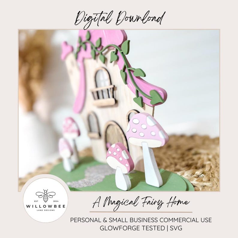 A Magical Fairy Home SVG | Laser Cutting File | Digital Download - Etsy
