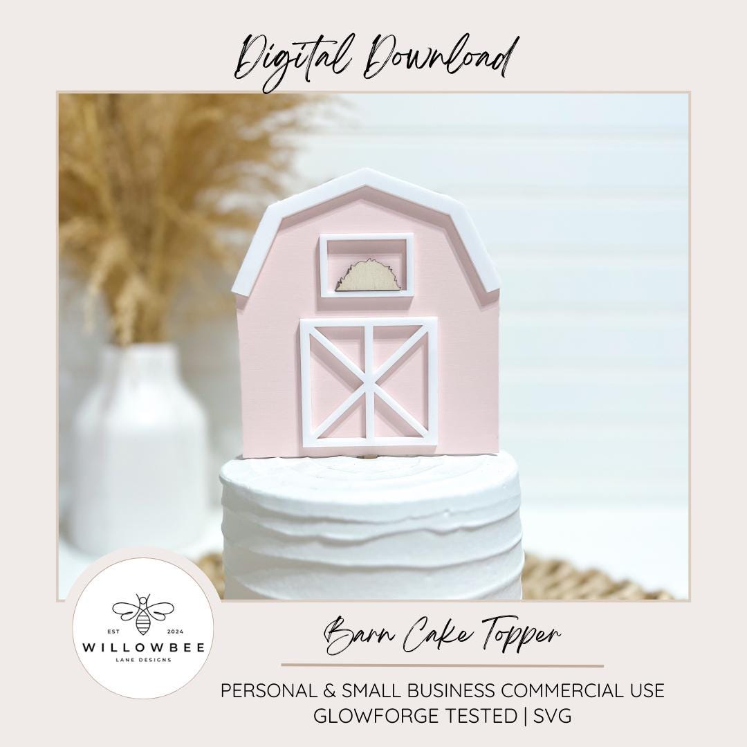 Barn Cake Topper; Digital Download SVG; Laser File - Etsy UK