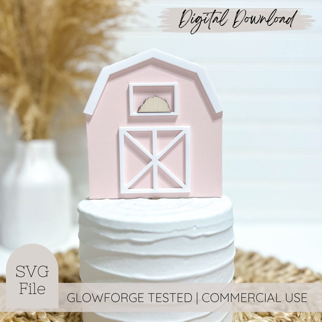 Barn Cake Topper Digital Download SVG Laser File - Etsy