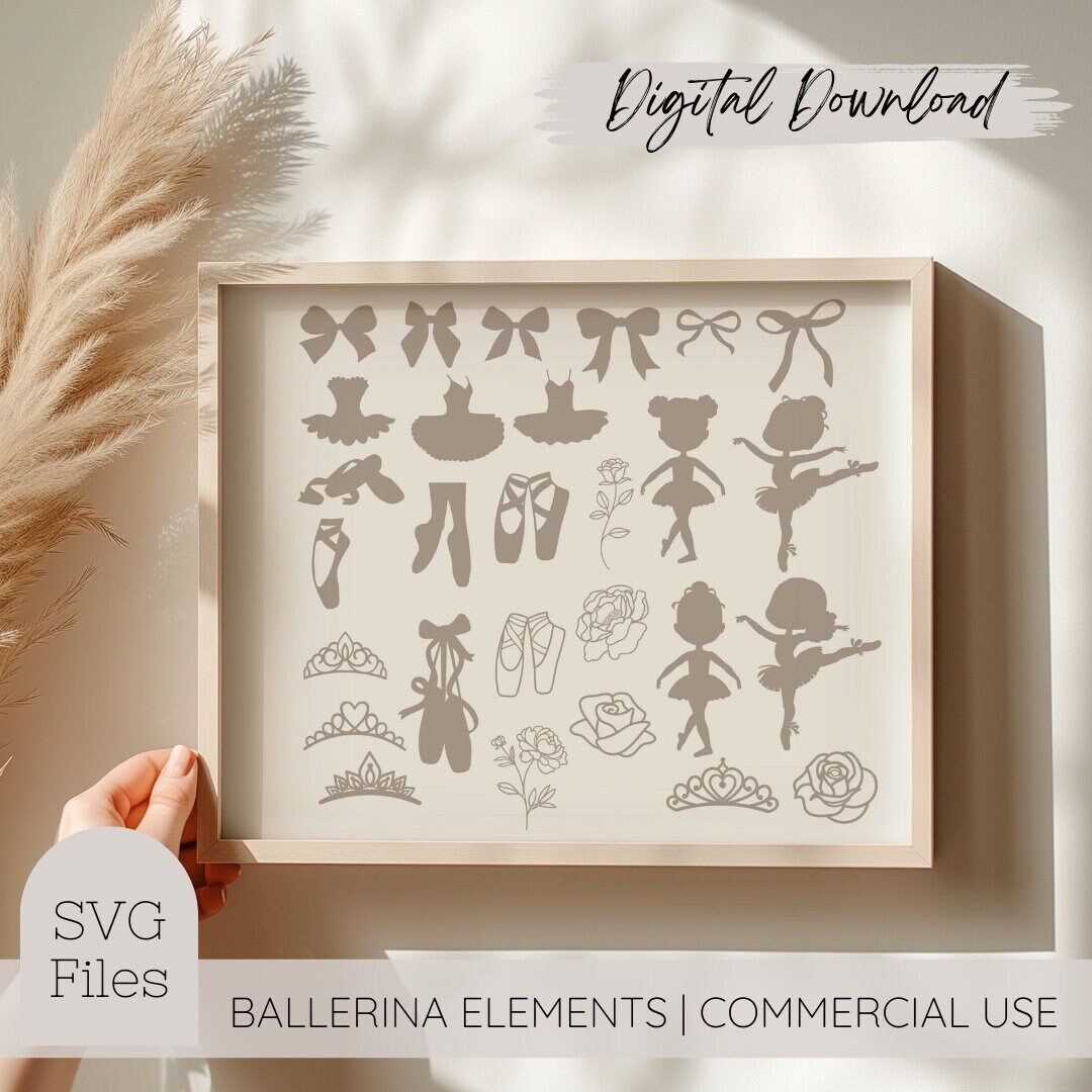 Ballerina Design Elements SVG - Etsy