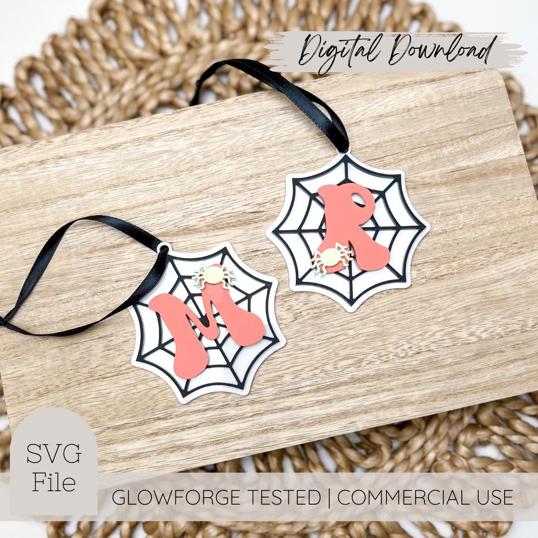 Spiderweb Halloween Tag SVG | Laser Cutting Files - Etsy
