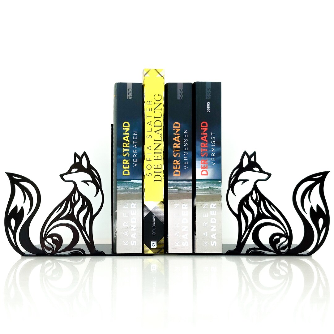 Fox Silhouette Metal Bookends: Woodland Decor - Etsy