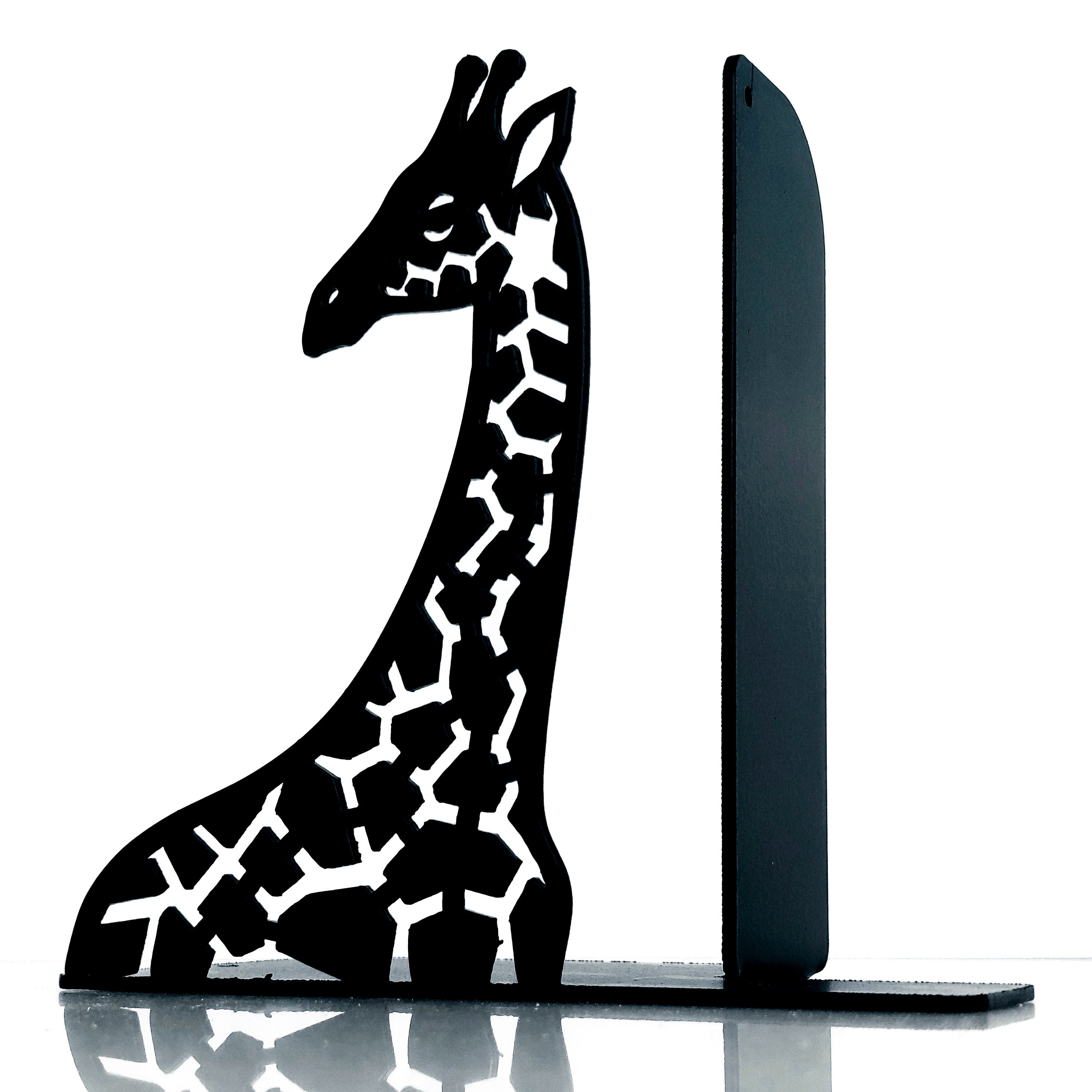 Giraffe Silhouette Metal Bookends: Artistic Home & Office Decor - Etsy
