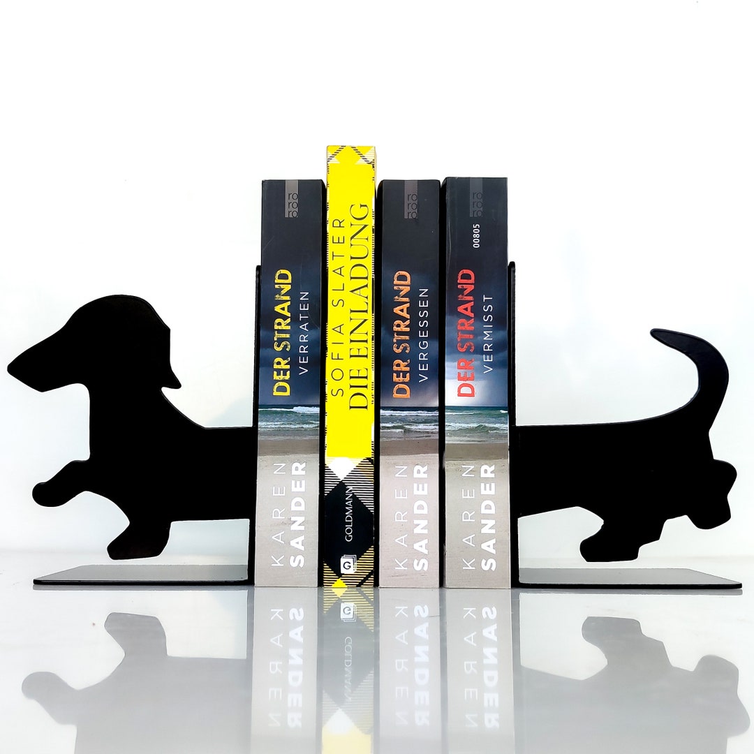 Dachshund Sausage Dog Metal Bookends - Decorative Book Supports ...