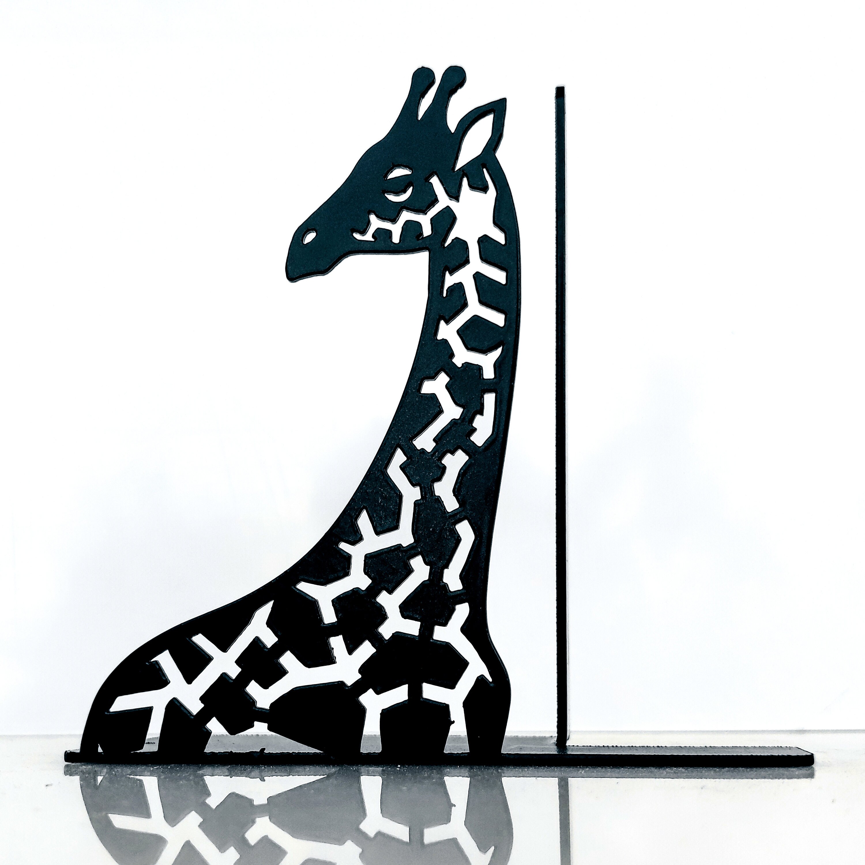 Giraffe Silhouette Metal Bookends: Artistic Home & Office Decor - Etsy