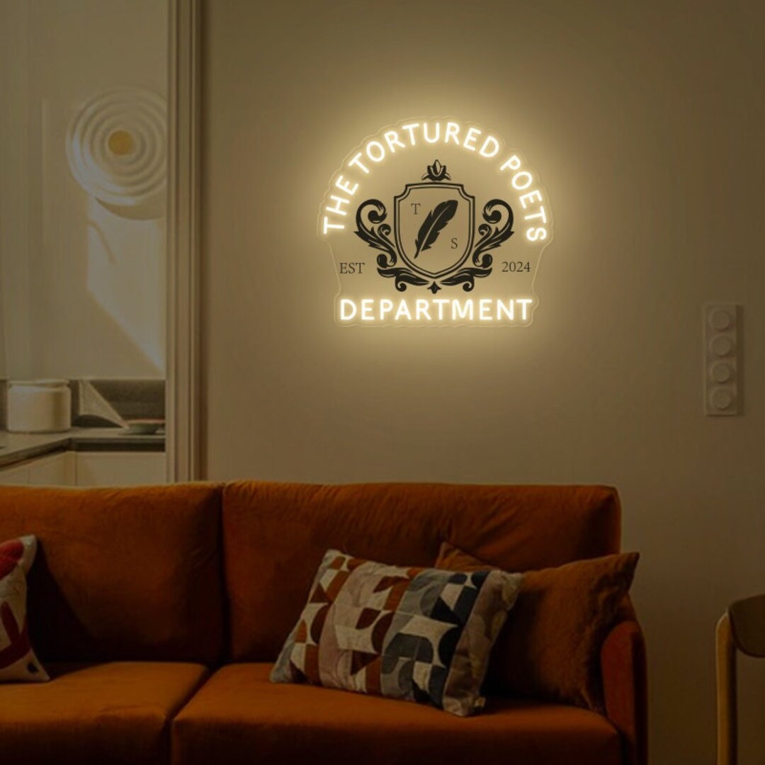 The Tortured Poets Department Neon Sign, TTPD New Album Wall Art, TS ...