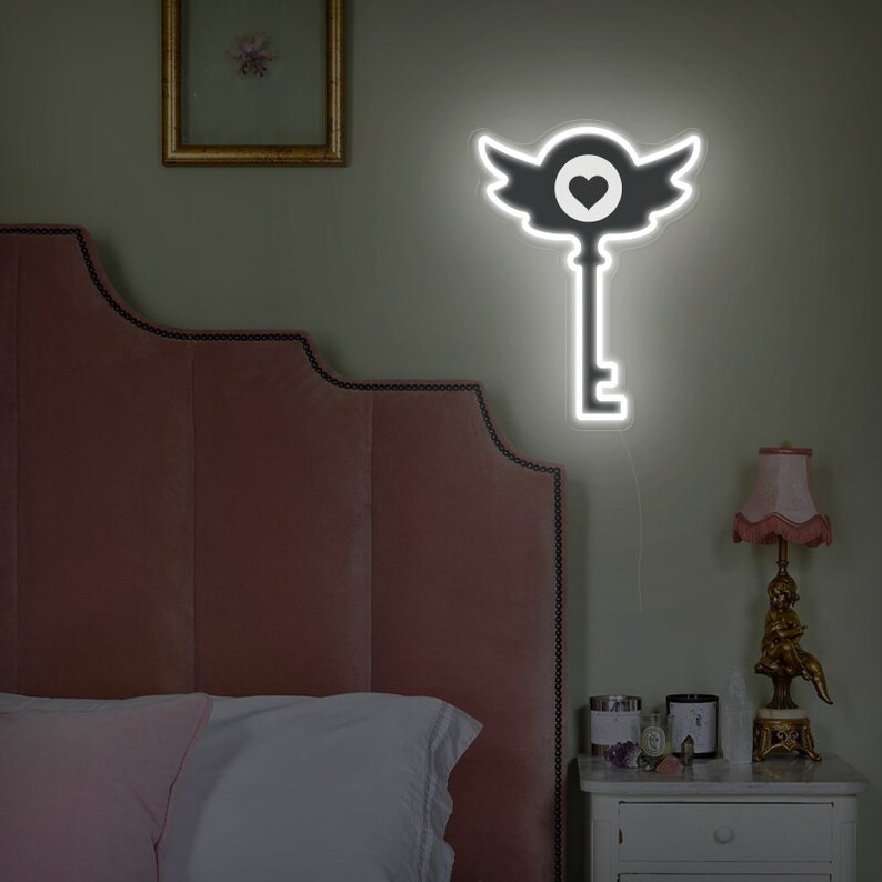 Hazbin Hotel Key Neon Sign, Heaven Hell Demon Hotel Key Hazbin Wall ...