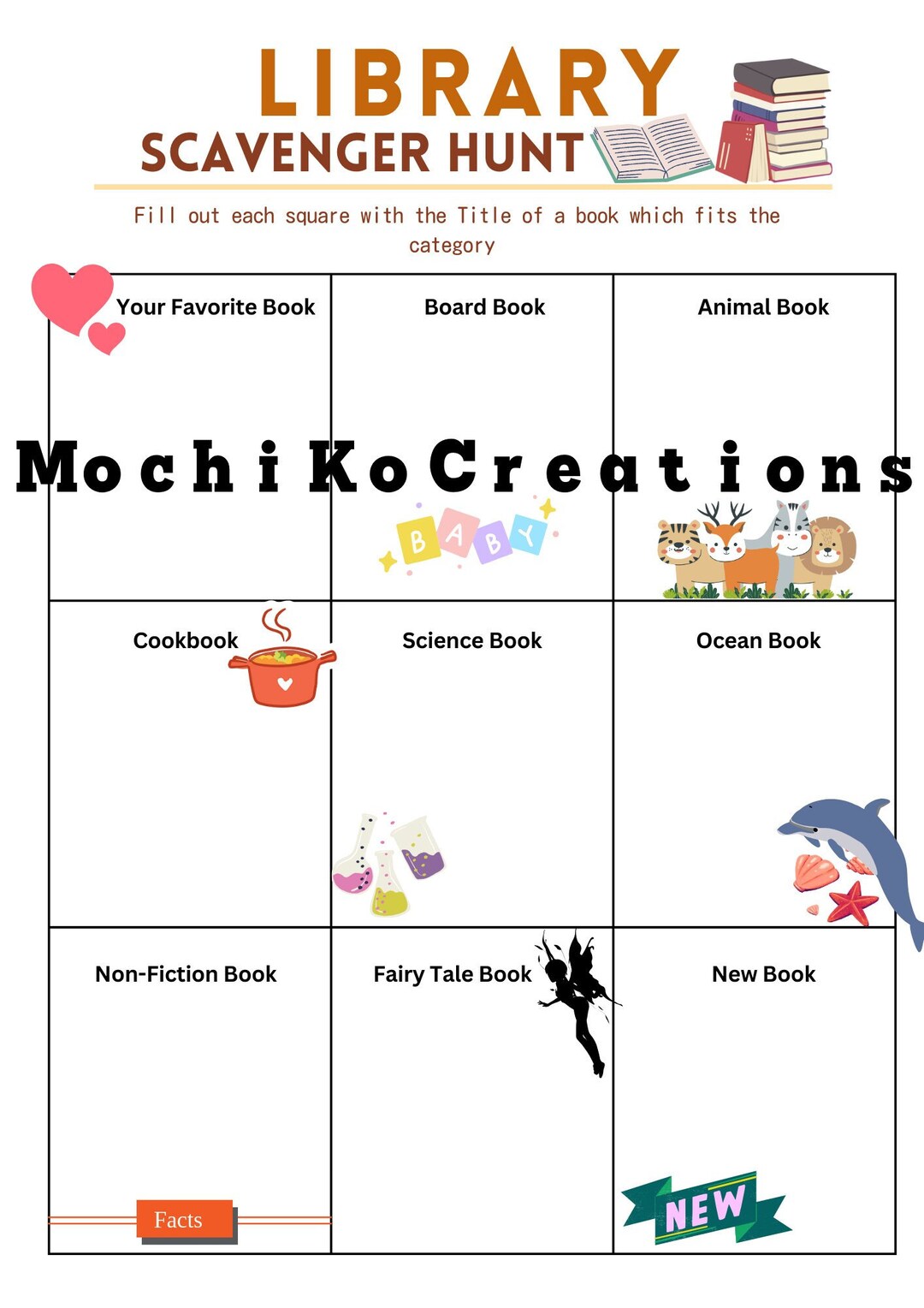 Library Scavenger Hunt for All Ages Bundle, Digital Download - Etsy