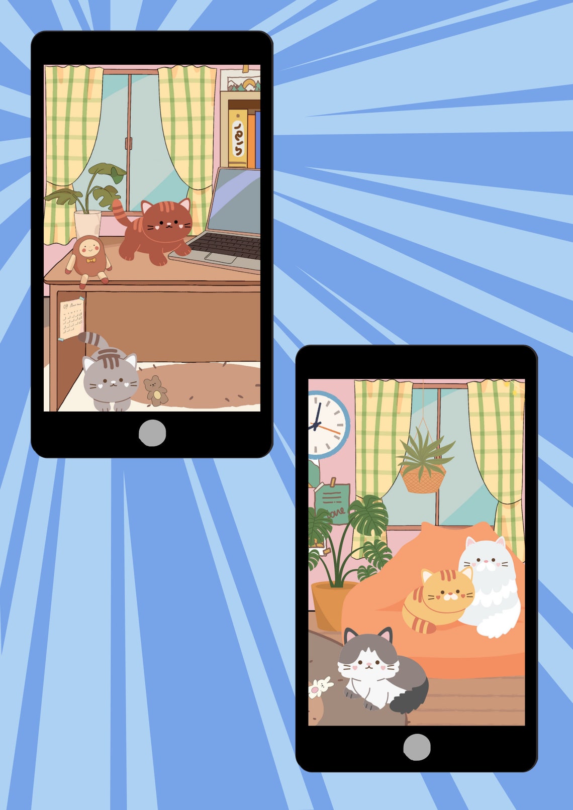 Cozy Cat Room Screensaver, Digital Download - Etsy