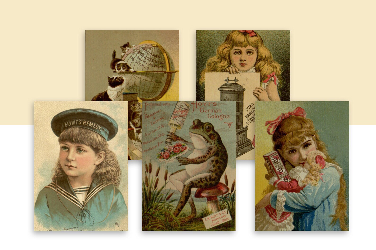 79 Vintage Victorian Advertising Cards Labels Printable | Digital ...