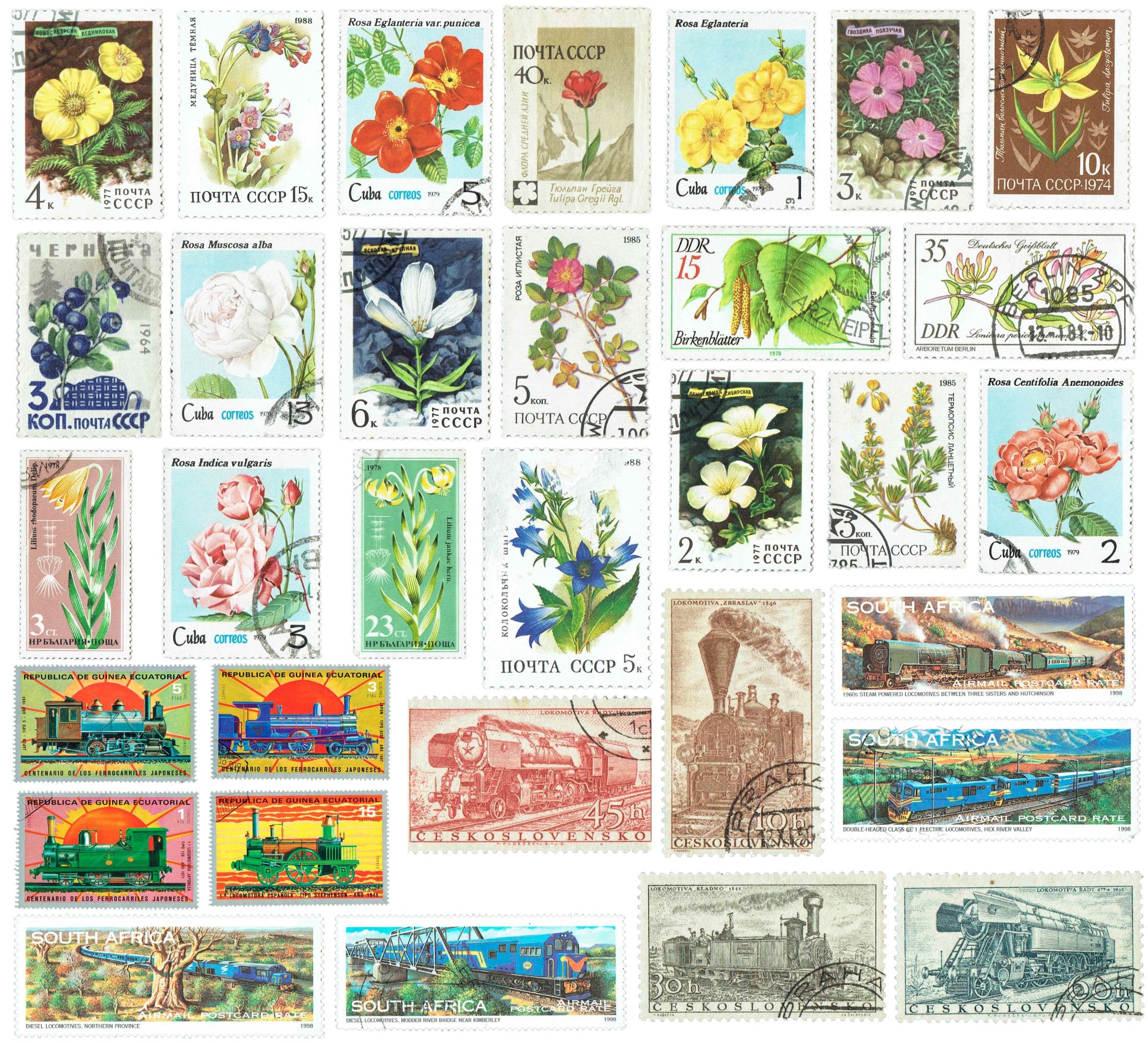 100+ Pcs PNG Real Postage Stamps With Transparent Background Clipart ...