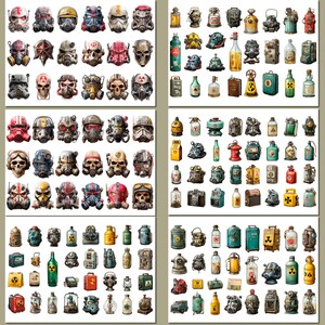 Post Apocalyptic Fussy Cut Vintage Clipart, Fallout Inspired Ephemera ...