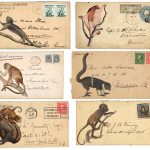 Vintage Envelopes 6 Images High Quality Postage Old Postcards Printable ...