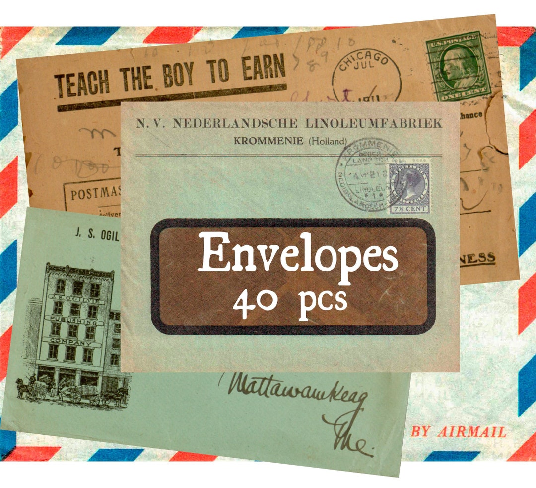 Vintage Envelopes 40 Images High Quality Postage Old Postcards ...