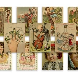 79 Vintage Victorian Advertising Cards Labels Printable | Digital ...