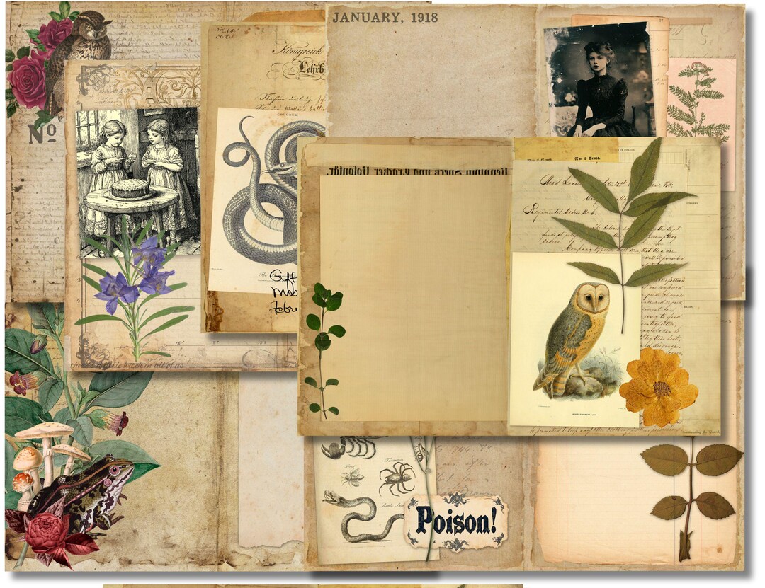 Magical Eclectic Digital Junk Journal Kit Practical Magic Pages ...