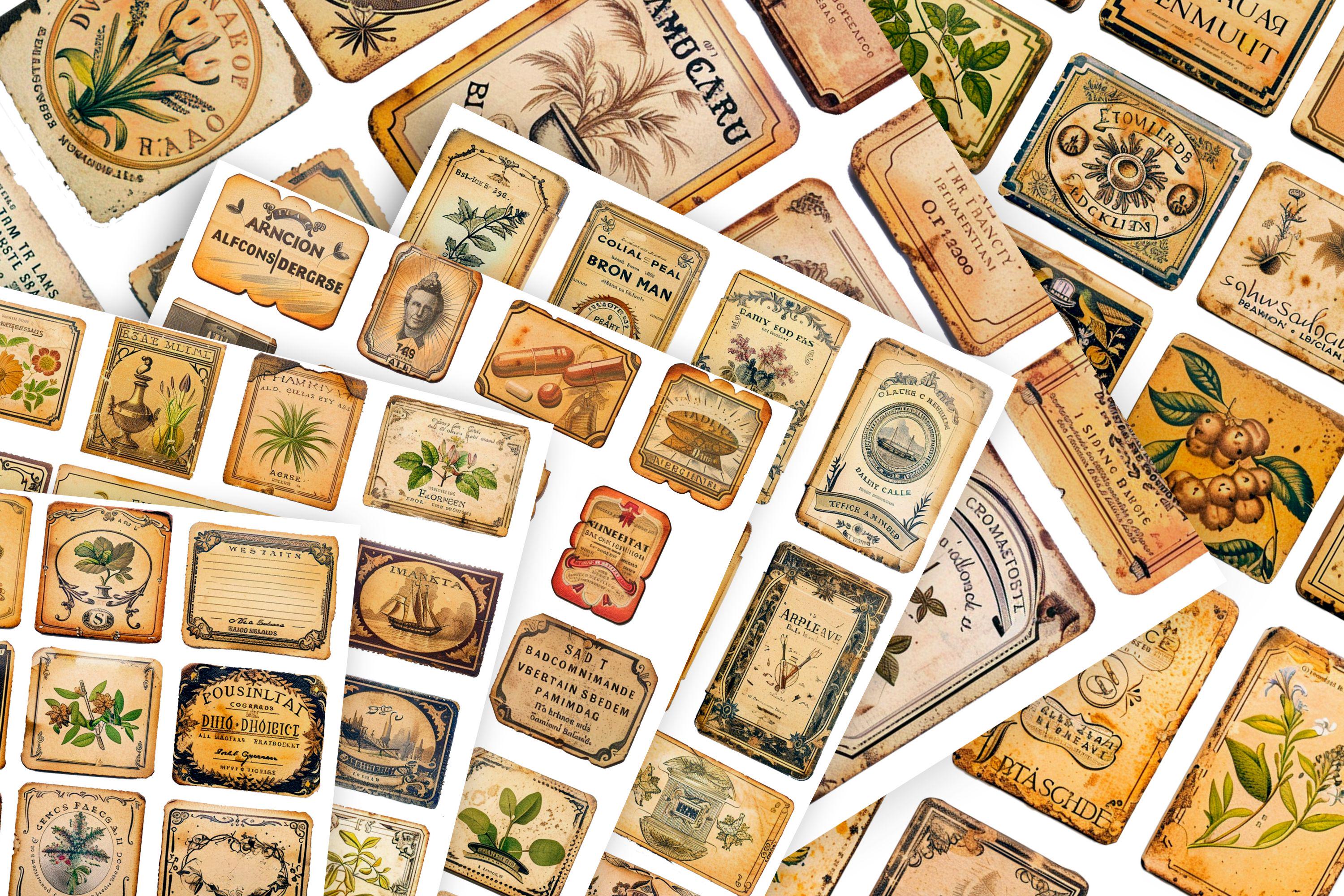 Vintage Apothecary Labels | 147 Printable Digital Design Antique Jar ...