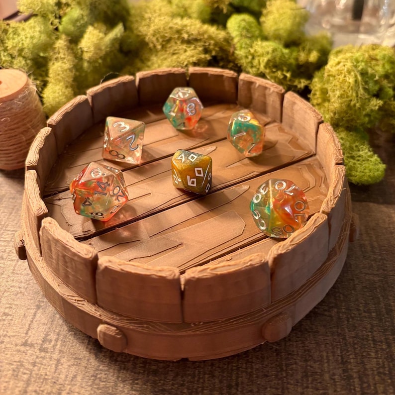 Barrel Top Dice Tray - Grog Filled Rolling Surface - Etsy