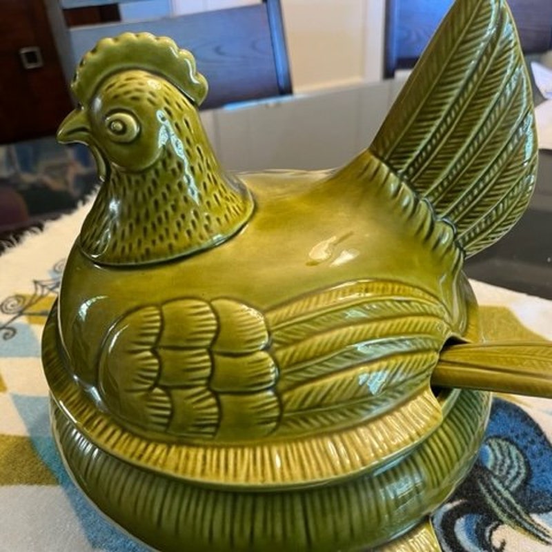 Pottery Chicken - Etsy