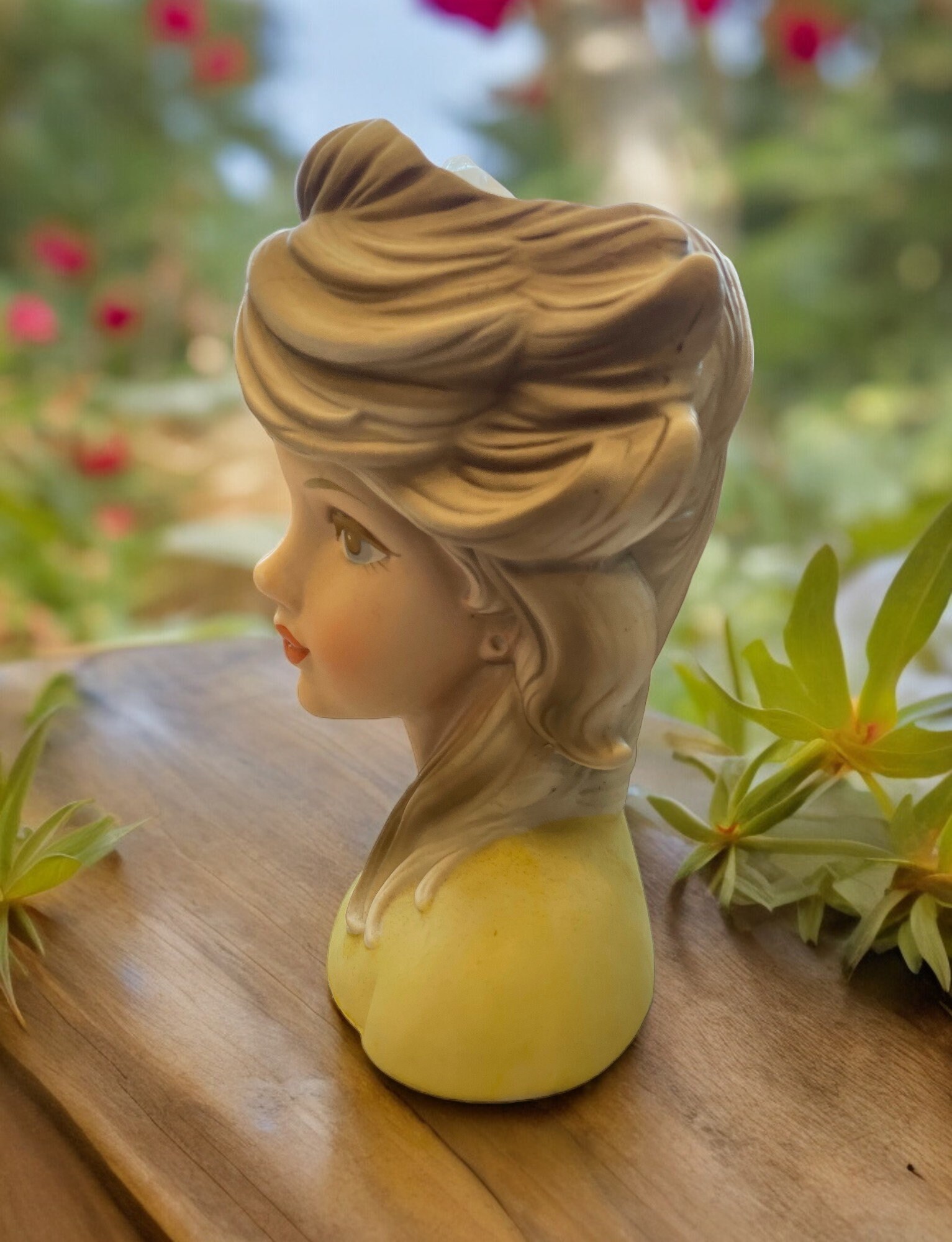 Extremely RARE Vintage Lady Head Vase Teen ghost Girl Inarco E-6210 - Etsy