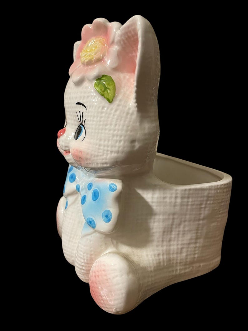 Extremely RARE Hand Painted Lefton ESD Japan MR25195 Adorable Bowtie ...