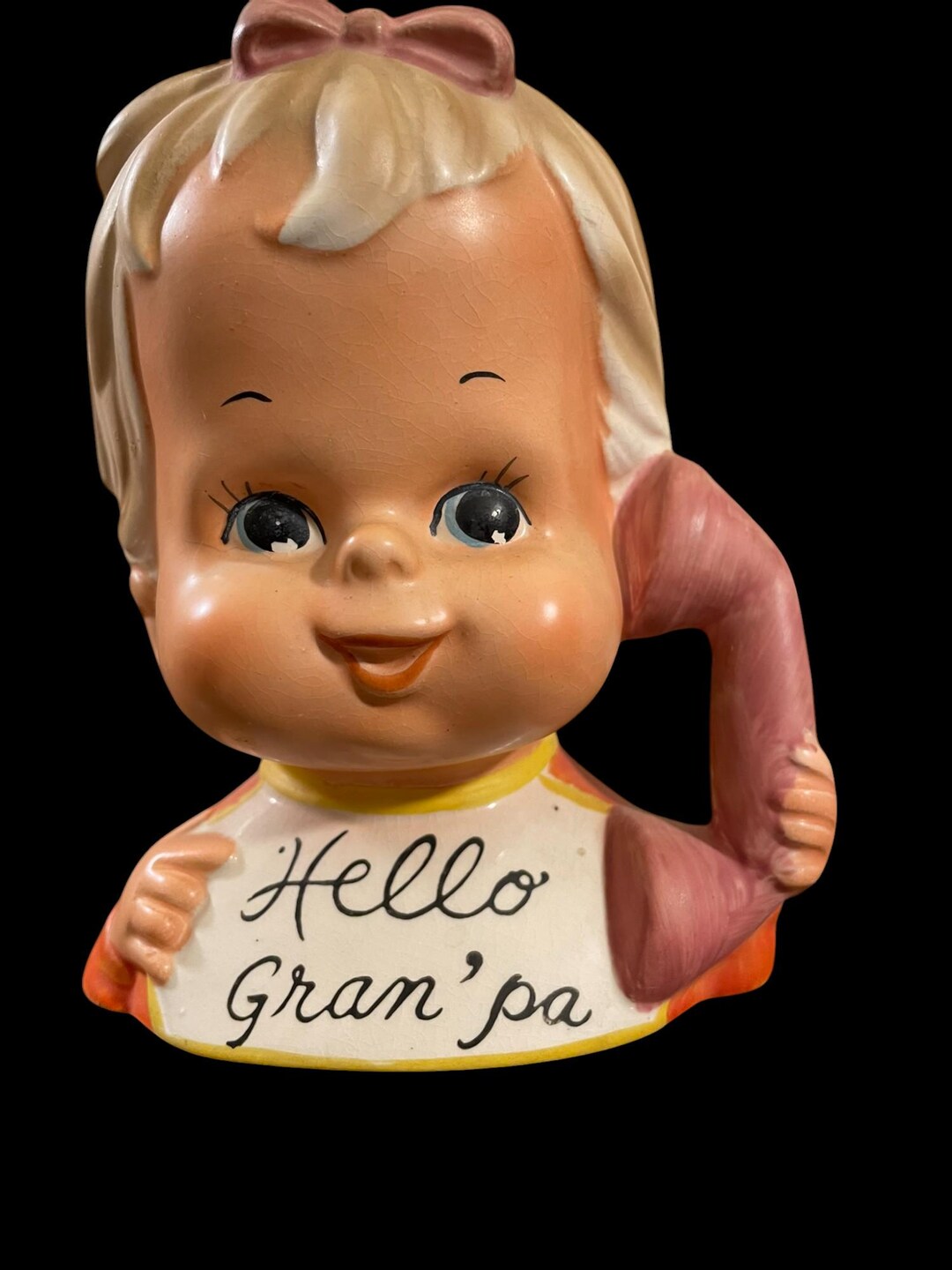 Vintage Inarco E4361 Hello Gran'pa Baby Head Vase - Etsy