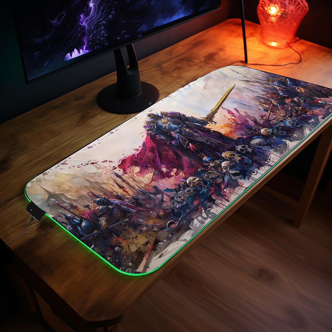 Paladin Prowess 2 - LED Gaming Desk Mat - Etsy