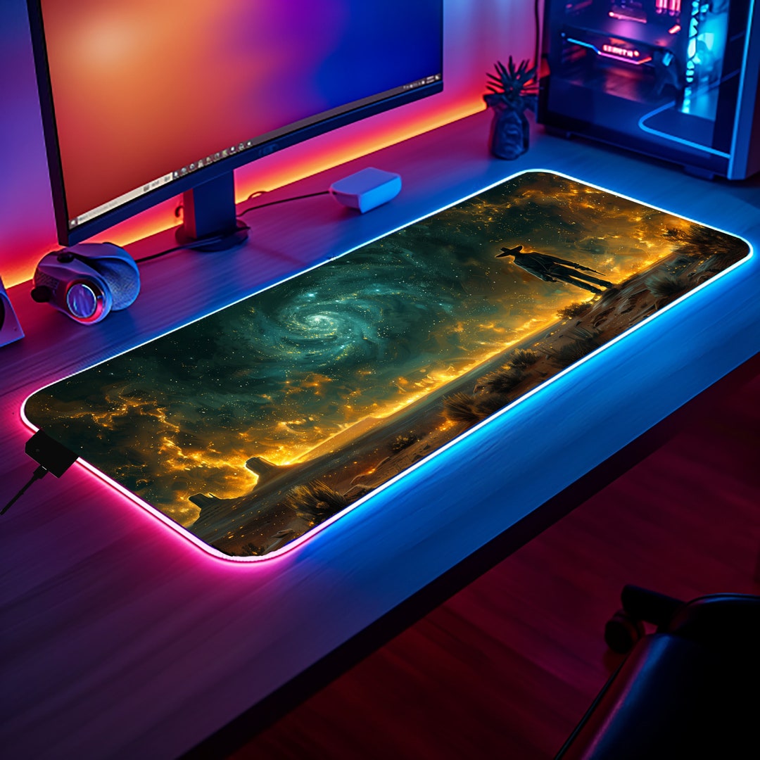 Spectral Frontier 2 - LED Gaming Desk Mat - Etsy