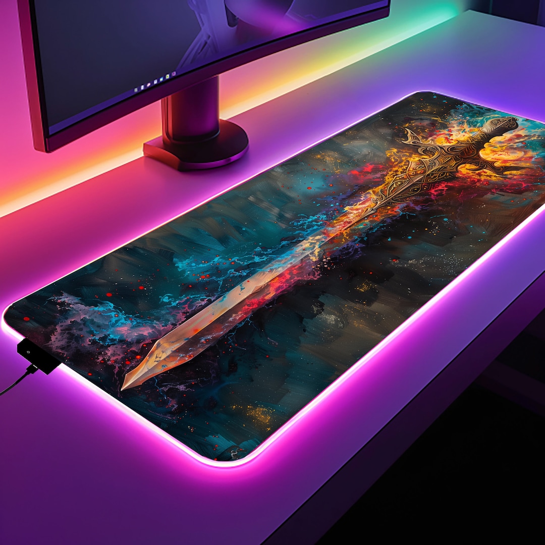 Sharpened Steel - Black - Gaming Desk Mat - Etsy