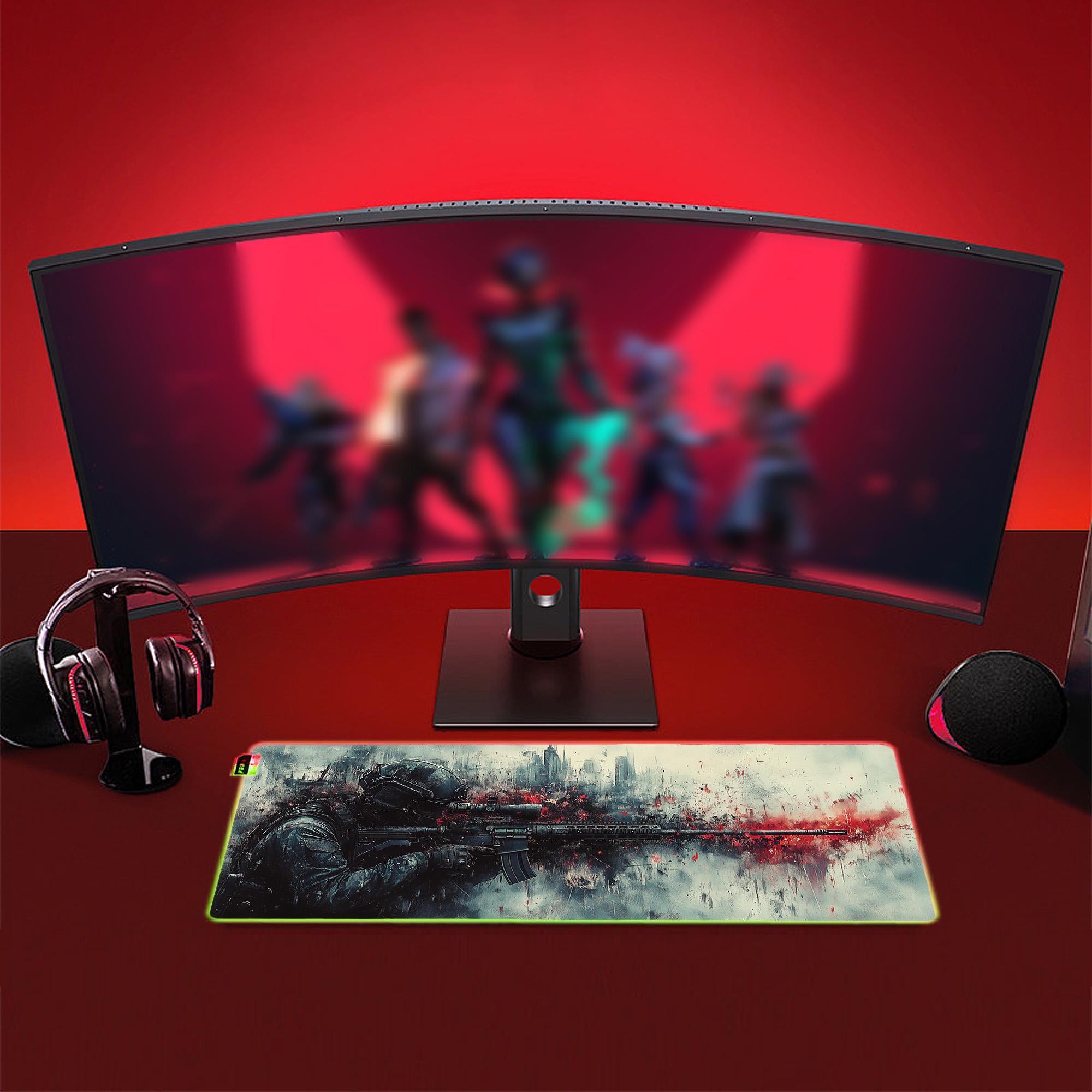 Gaming Desk Mat | Silent Sentinel | Extended Mouse Pad - Etsy