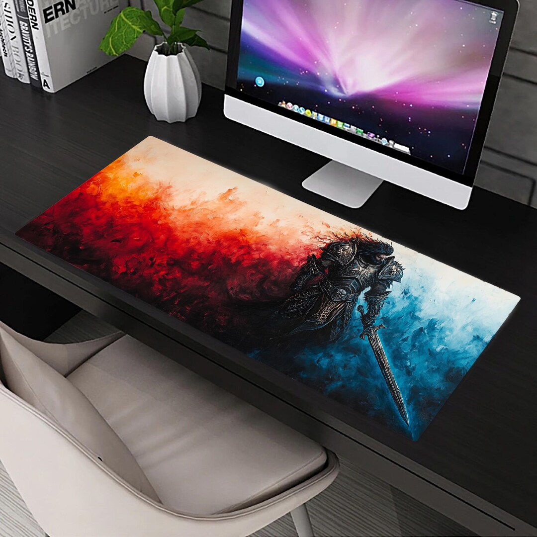The Iron Saint - Gaming Desk Mat - Etsy