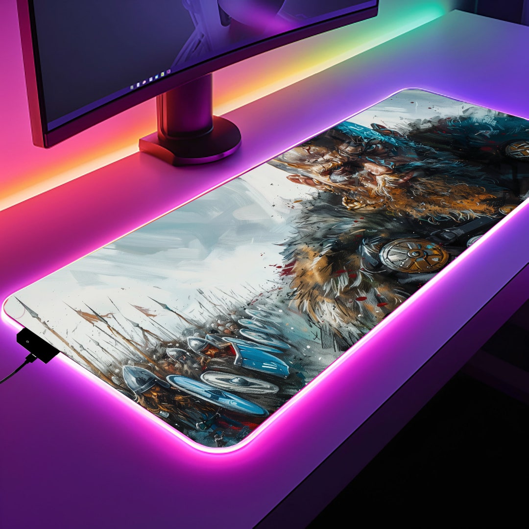 Warriors Fate - LED Gaming Desk Mat - Etsy