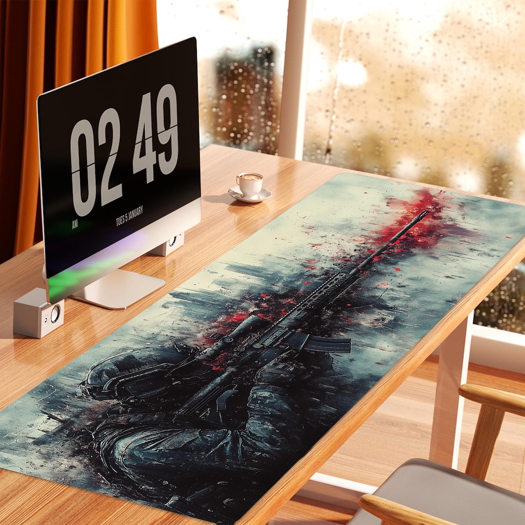 Silent Sentinel - Gaming Desk Mat - Etsy