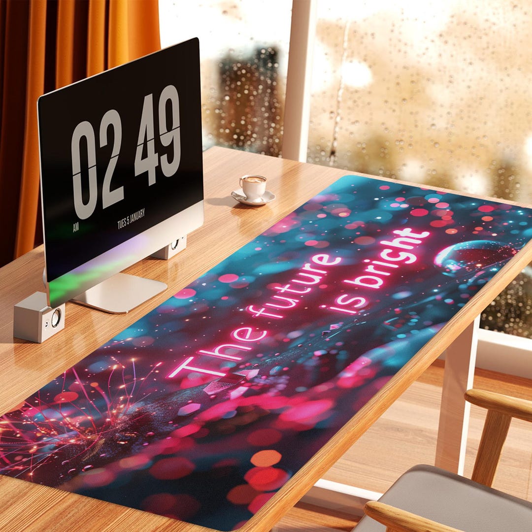 Neon Horizons - Gaming Desk Mat - Etsy