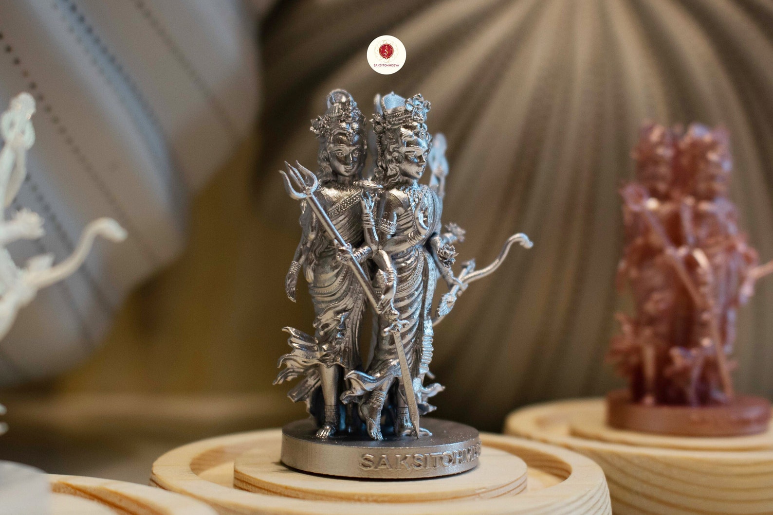Tridevi Statue, Lakshmi Parvati Saraswati , Hindu God, Prayer, Feminine ...