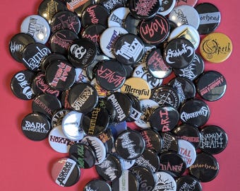 X10 - 1" Rock Band Buttons, 80's, Metal, Alternative - Etsy