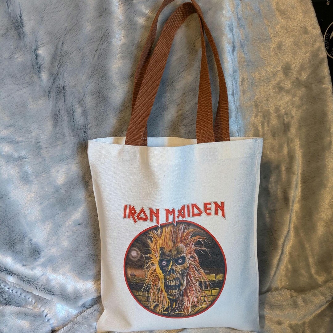 Heavy Metal Tote Bags, Eddie, Canvas Bag 12x14 - Etsy