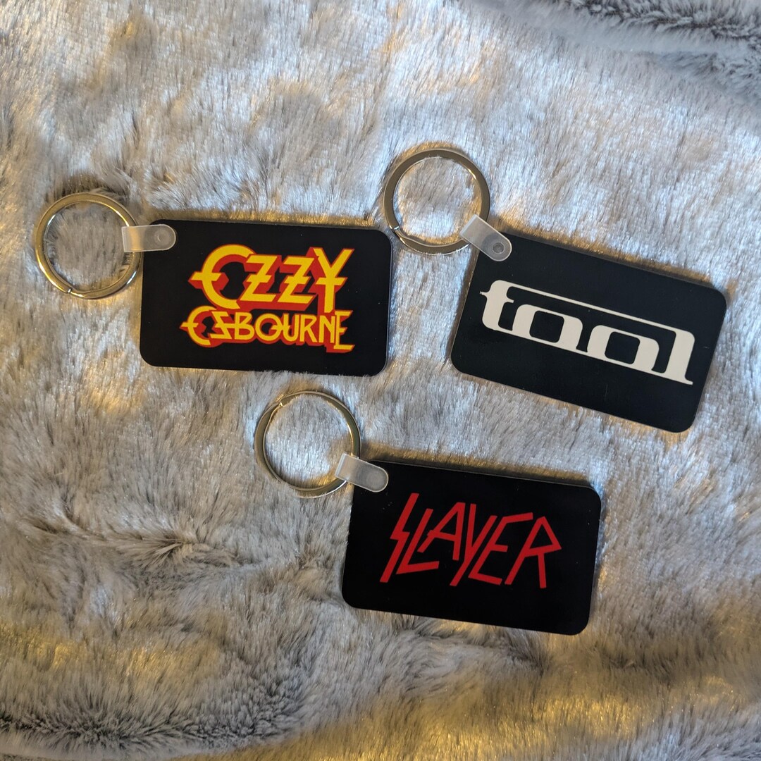 Heavy Metal Band Keychains, Rectangular Keychain - Etsy