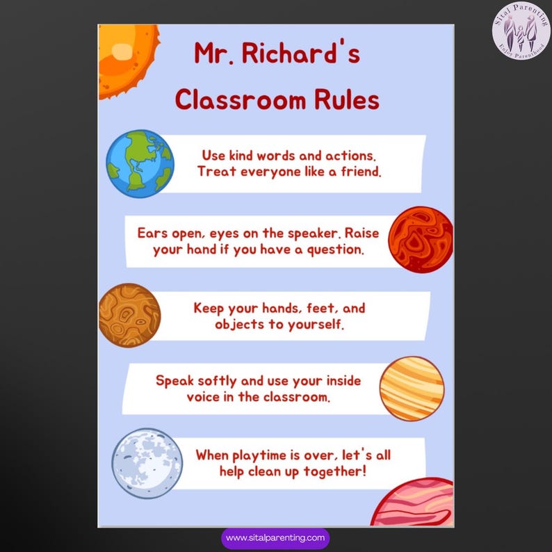 Personalized Classroom Rules Posters - Fun & Engaging Designs for K-5 ...