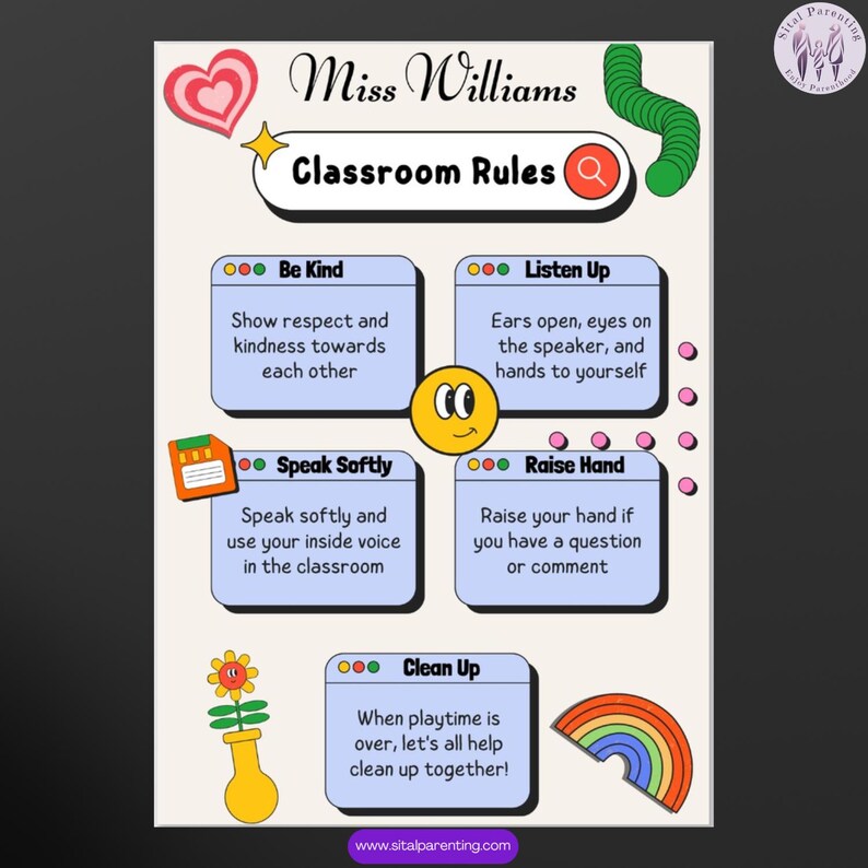 Personalized Classroom Rules Posters Fun & Engaging Designs for K-5 ...
